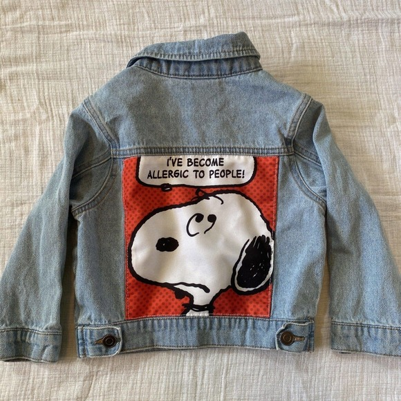 Snoopy | Jackets & Coats | Peanuts Snoopy Denim Jacket Ive Become ...